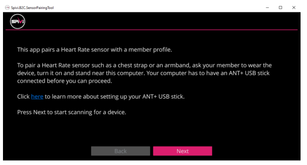 ANT+ HR Monitor (Spivi account pairing) – Spivi