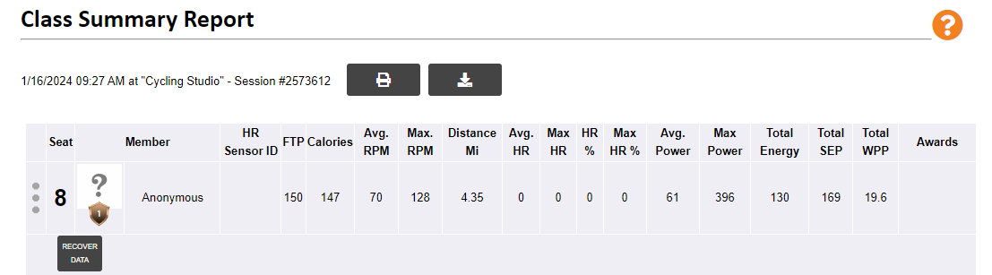 Recover Performance Data – Spivi